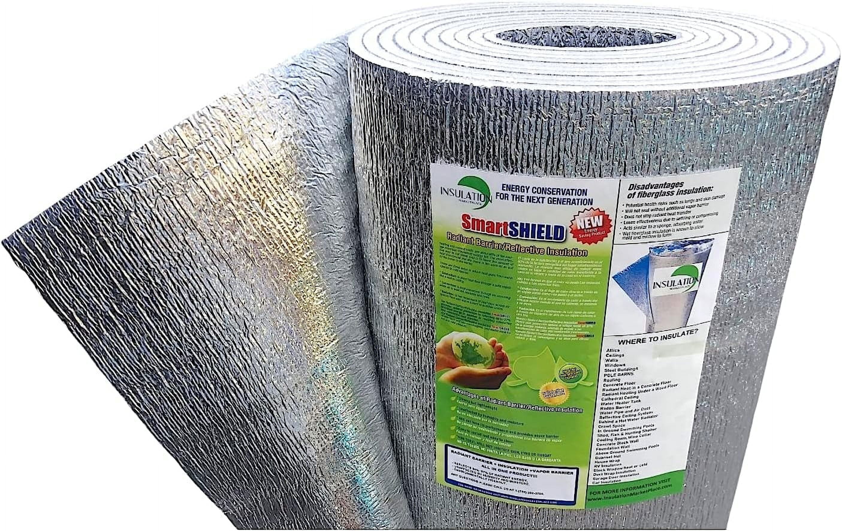 SmartSHIELD Pro-5mm 24"x50ft Reflective Insulation, Foam Core, Foil ...