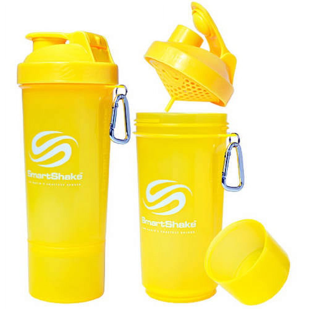 SmartShake Slim Shaker Bottle - Yellow - Walmart.com