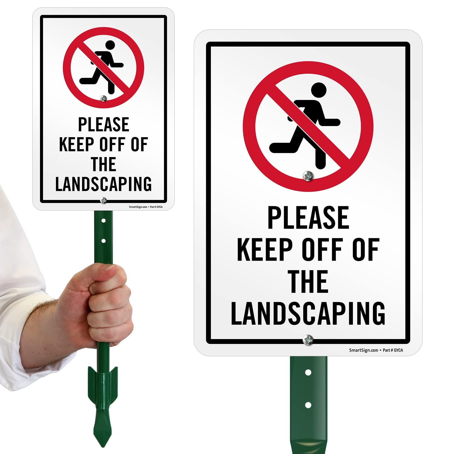 SmartSign 10 x 7 inch “Please Keep Off Of The Landscaping” LawnPuppy ...