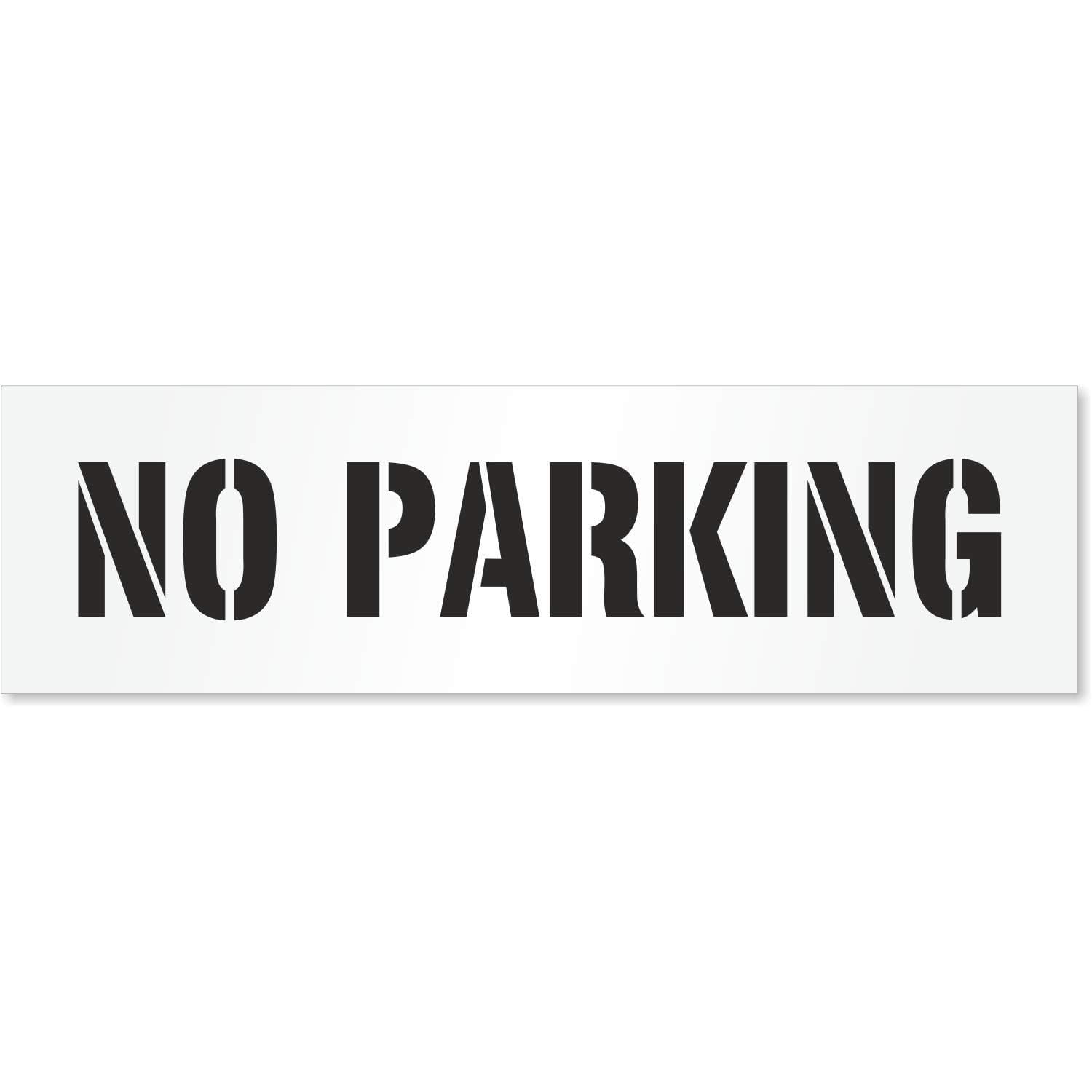SmartSign 12 x 42 inches No Parking Reusable Stencil with 6" Letter ...