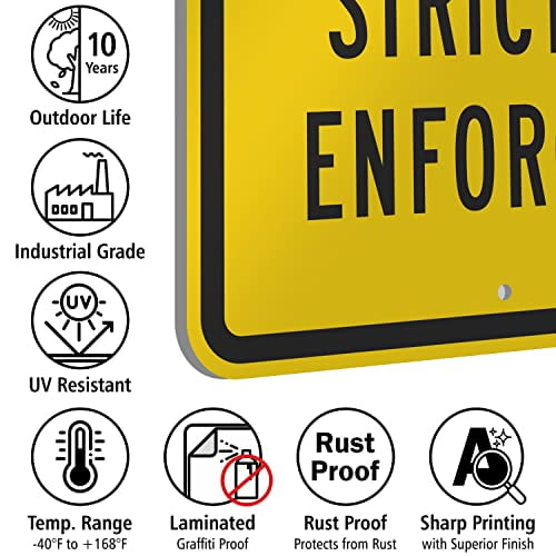 SmartSign 24 x 18 inch “Slow - Speed Limit Strictly Enforced” Metal ...