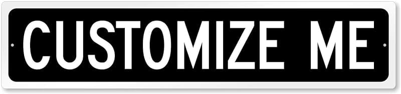 SmartSign Black Custom Street Sign-4x18, Aluminum, Personalize Your Own ...