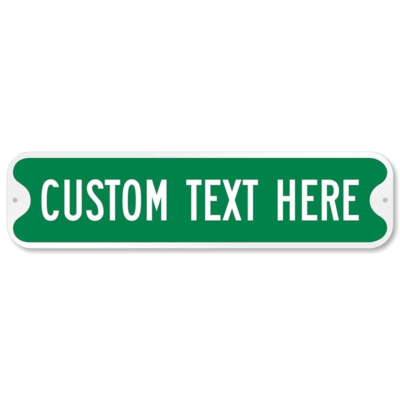 SmartSign Blue Custom Street Sign - 4" x 18", Aluminum, Reflective ...