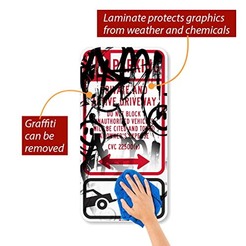 California No Parking Sign Private and Active Driveway Sign ...