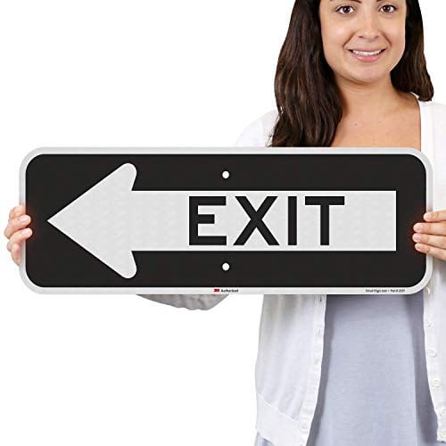 SmartSign Exit Sign with Left Arrow – Reliable Safety for Your Family ...