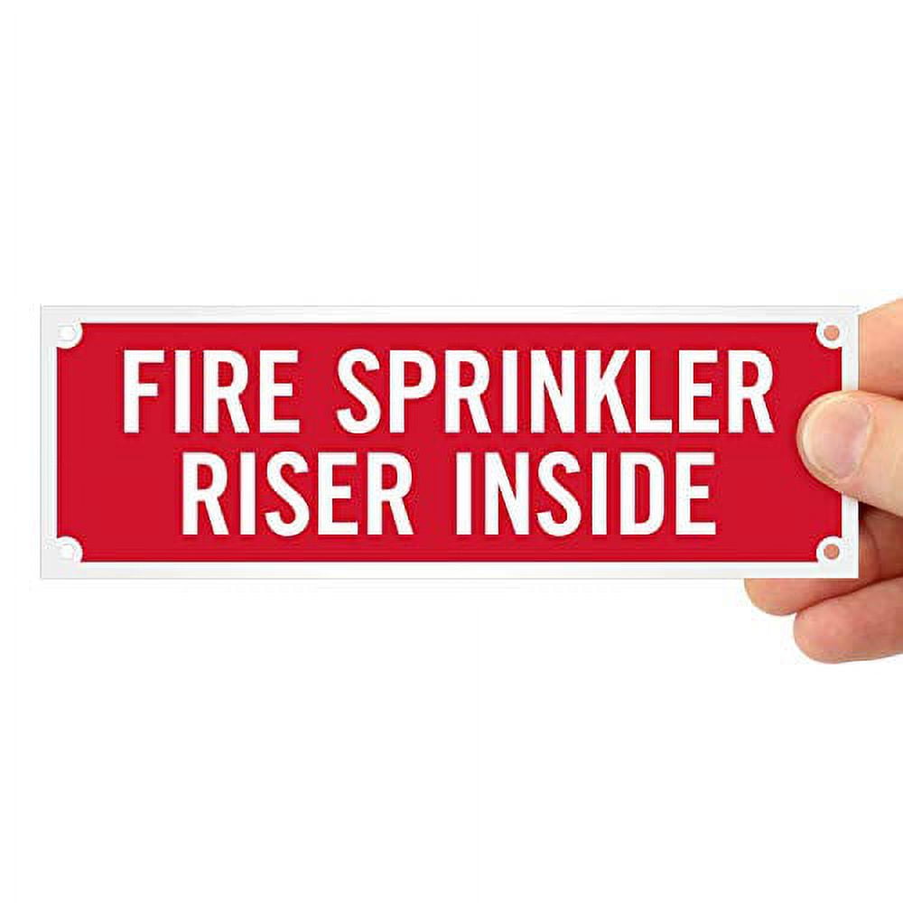 SmartSign - SE-5020-ERE-REF-2x6 "Fire Sprinkler Riser Inside" Tag | 2 ...