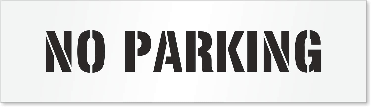 SmartSign-ST-0052-FS "No Parking" Reusable Stencil | 10" x 36" Plastic ...