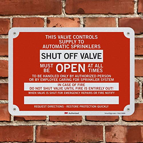 SmartSign "Shut Off Valve - This Valve Controls Supply To Automatic ...