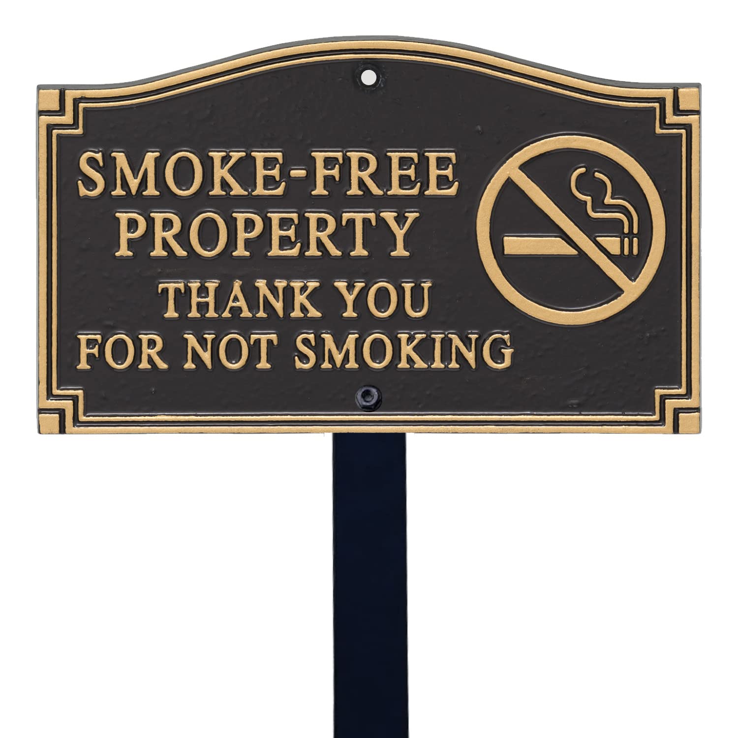 SmartSign Smoke Free Property Sign for Yard, Thank You for Not Smoking ...