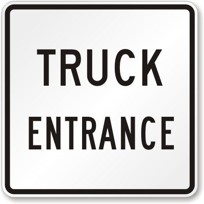 SmartSign 'Truck Entrance' Sign | Heavy-Duty Engineer Grade Reflective ...