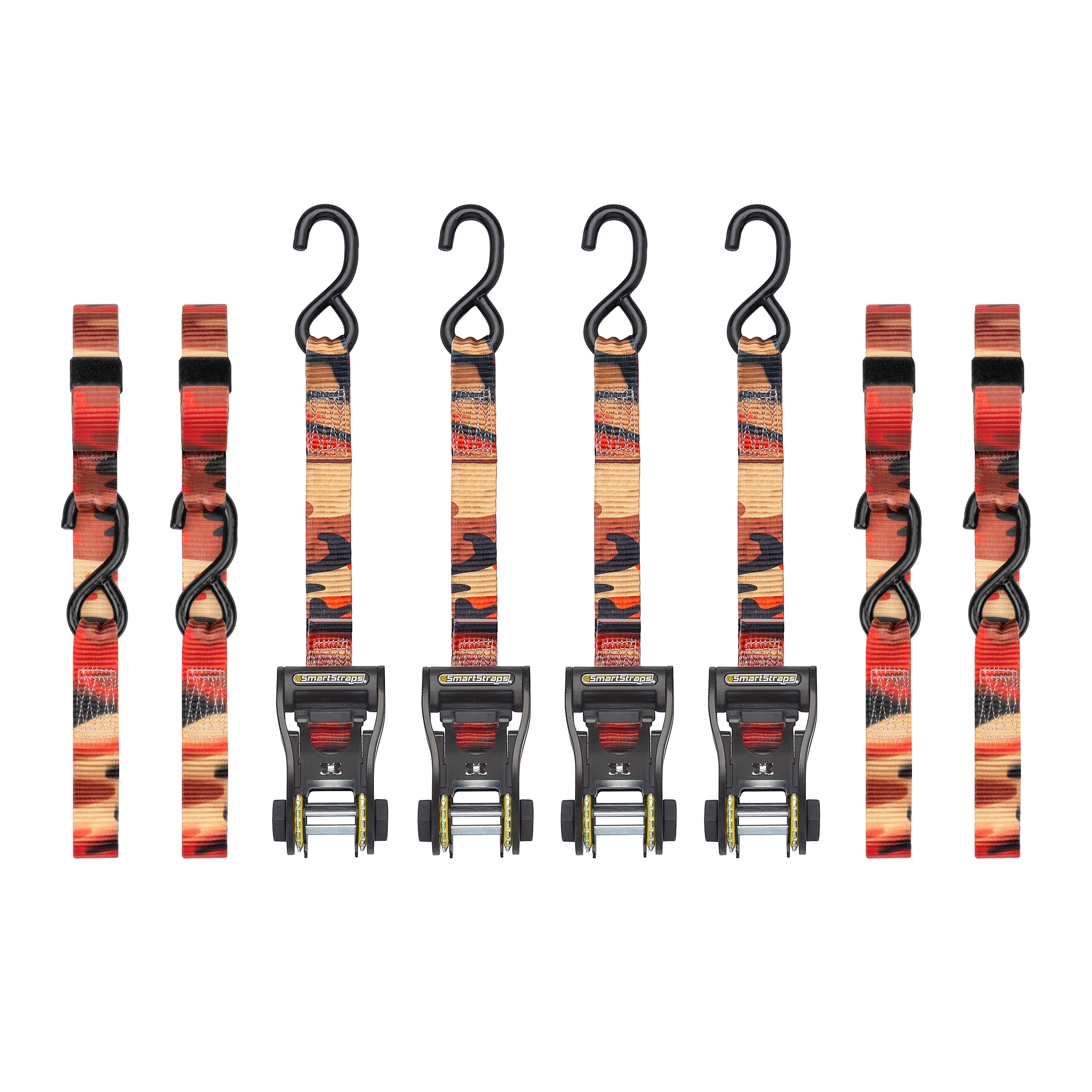 SmartStraps 1-1/4 in. x 14 ft. Orange CamoX Heavy Duty Ratchet Tie Down ...