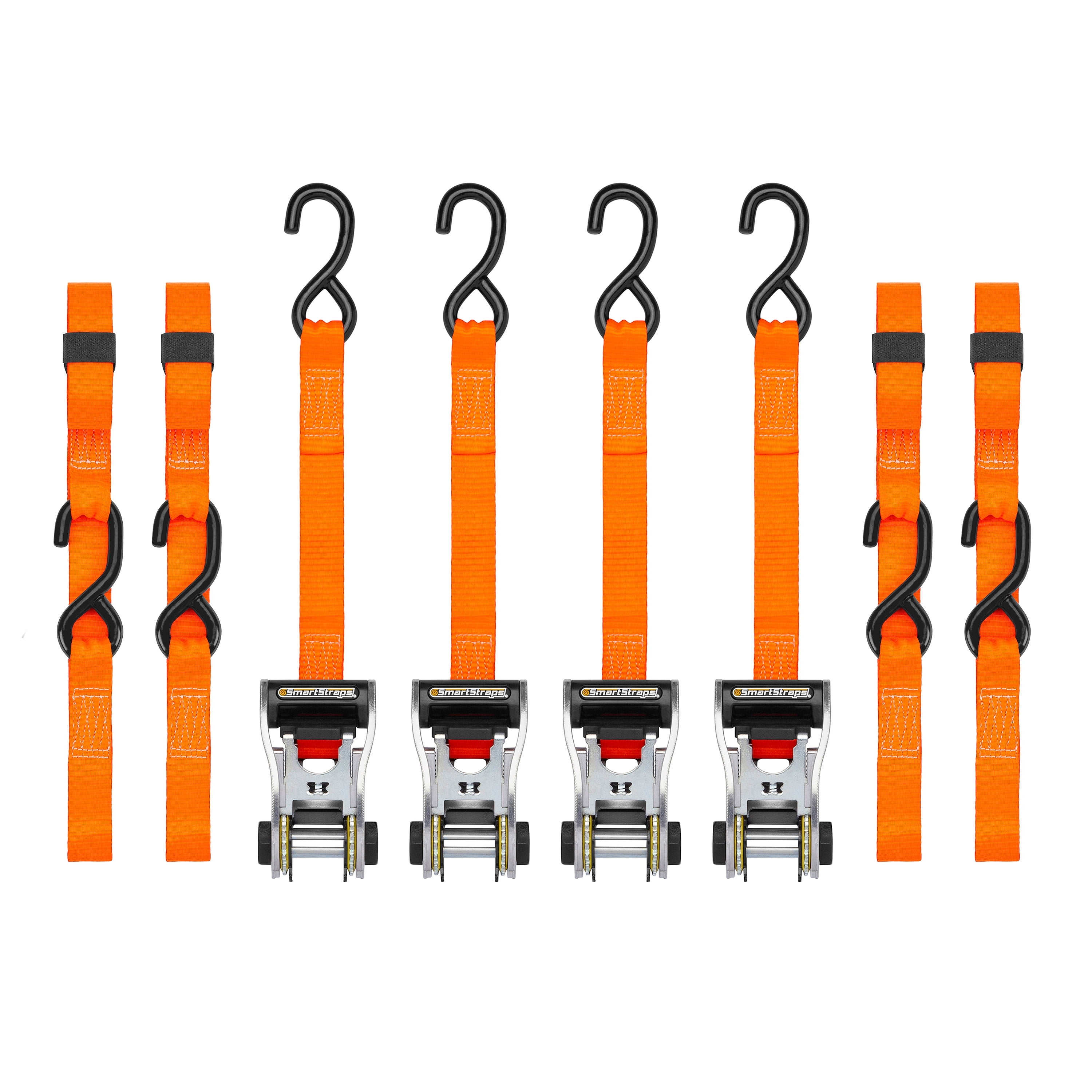 SmartStraps 8' Standard Ratchet Tie Downs, 4 pack - Walmart.com
