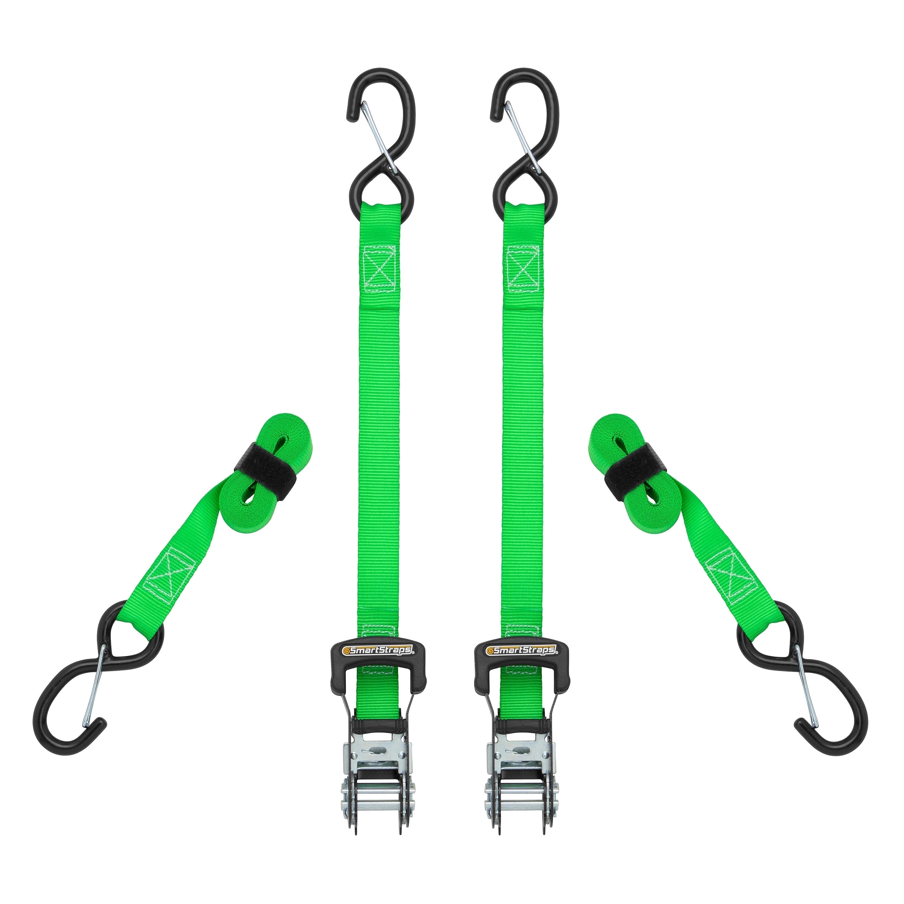SmartStraps 10ft. Padded Ratchet Tie-Down Straps with Gated Hook, 2-Pk ...