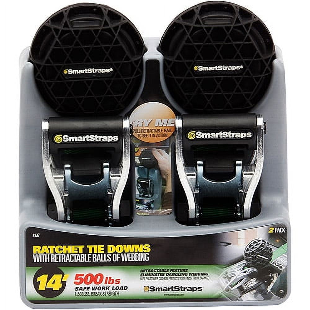 SmartStraps 14' 1500 lbs. RatchetX with Retractable Ball of Webbing ...