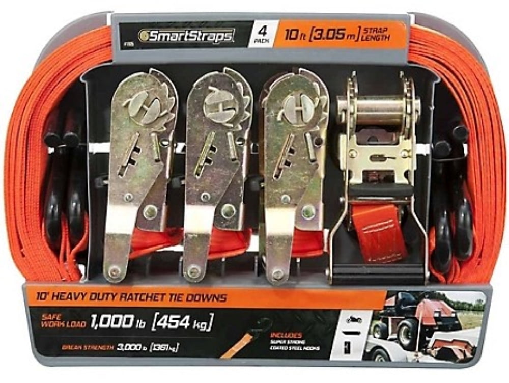 SmartStraps 1805 10 ft. Orange Non-Padded Heavy-Duty Ratchet, 1,000 lbs ...
