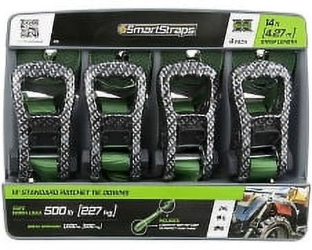 SmartStraps 226 14 ft. Green Premium CarbonX Tie Down, 500 lb., 4-Pack ...