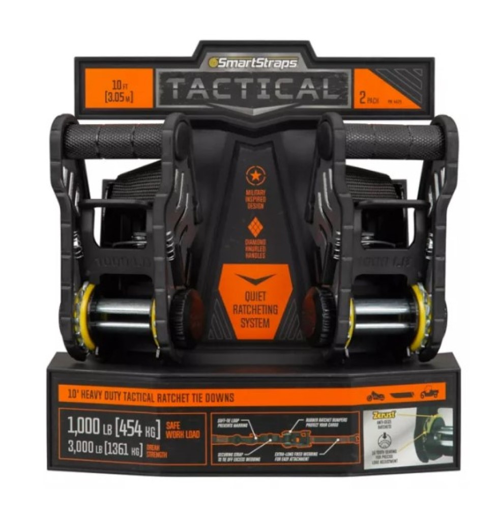 SmartStraps 4629 10 ft. Tactical Tie Down 1,000 lb., 2-Pack - Walmart.com