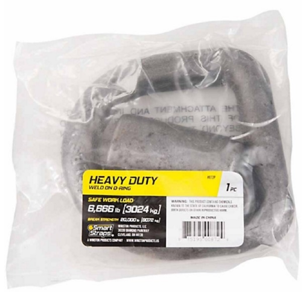 SmartStraps 872P Heavy-Duty Weld On D-Ring 6,667 lb. Work Load Steel ...