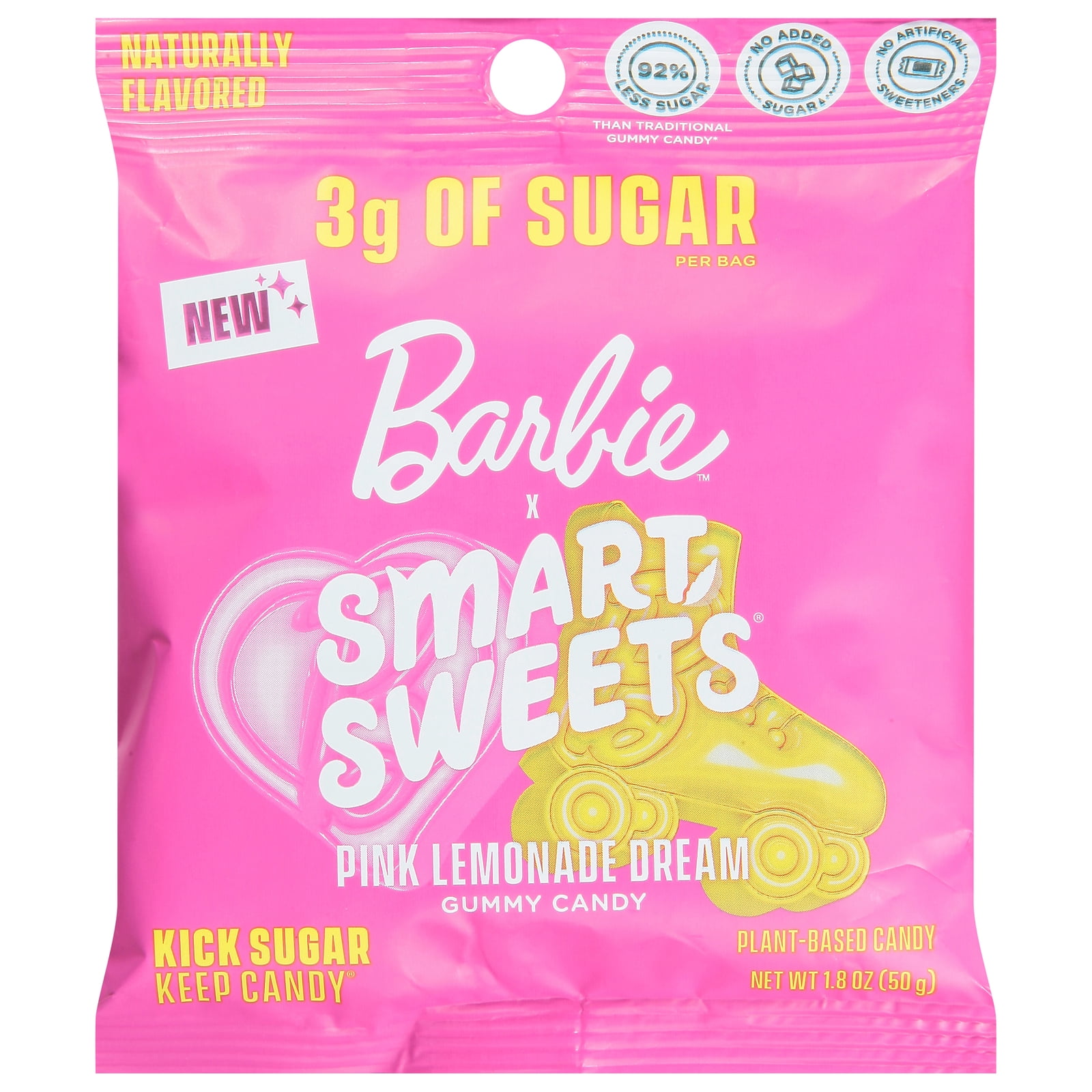 Smartsweets Pink Lemonade Barbie Gummies - 14 x 1.8 oz Packs - Low ...