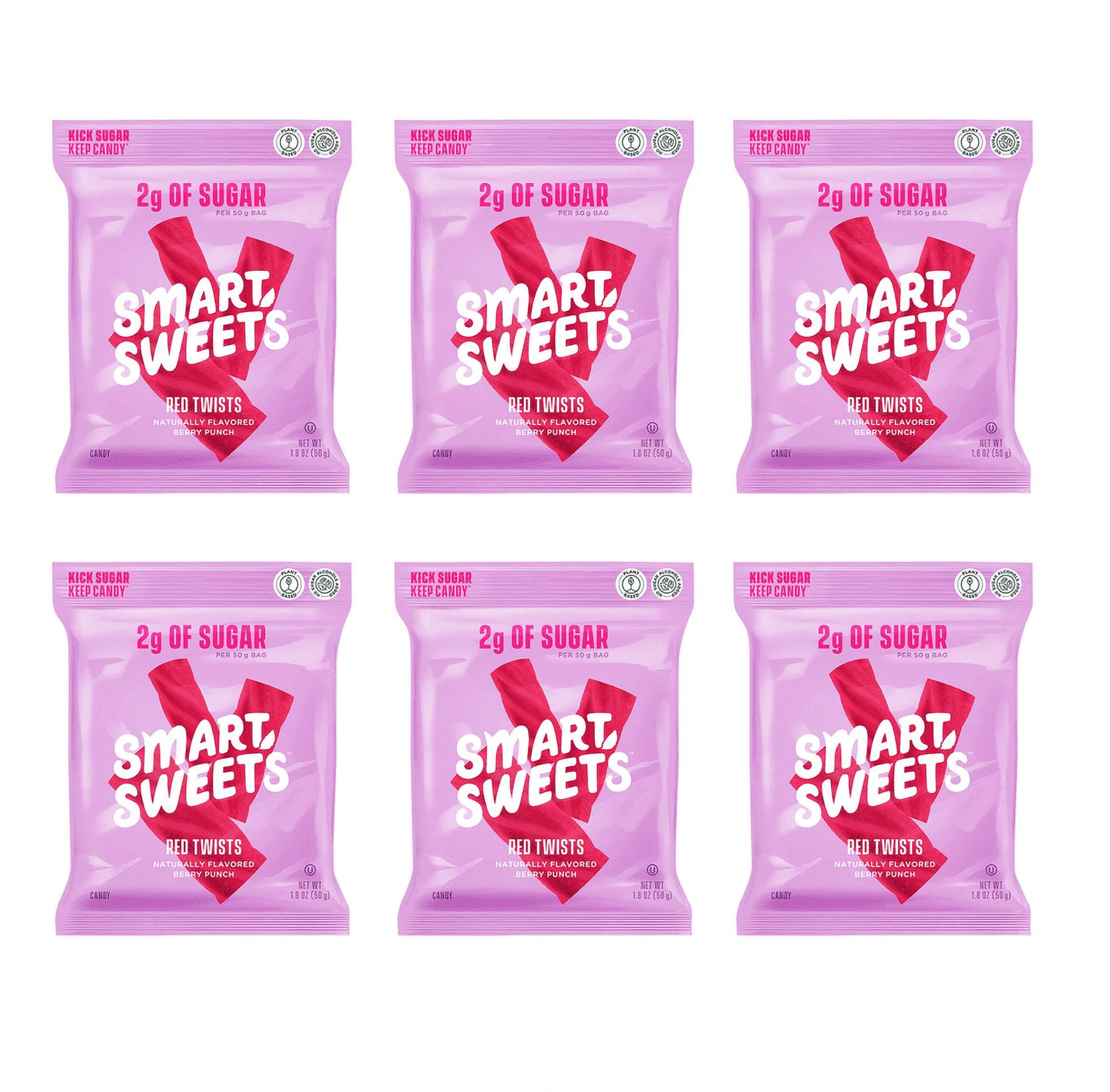 Smart Sweets Red Twists, Licorice Gummy Candy with Low Sugar (2g), Low ...