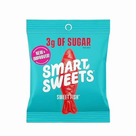 SmartSweets , Sweet Fish, Candy with Low Sugar (3g), Plant-Based, Free ...