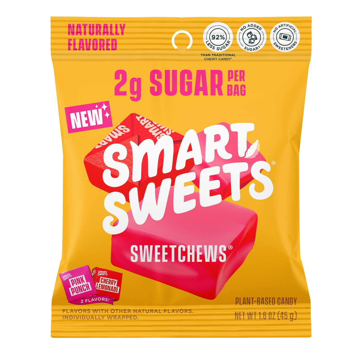 SmartSweets SweetChews, 1.6oz (Pack MZF22 of 14), Candy With Low Sugar ...