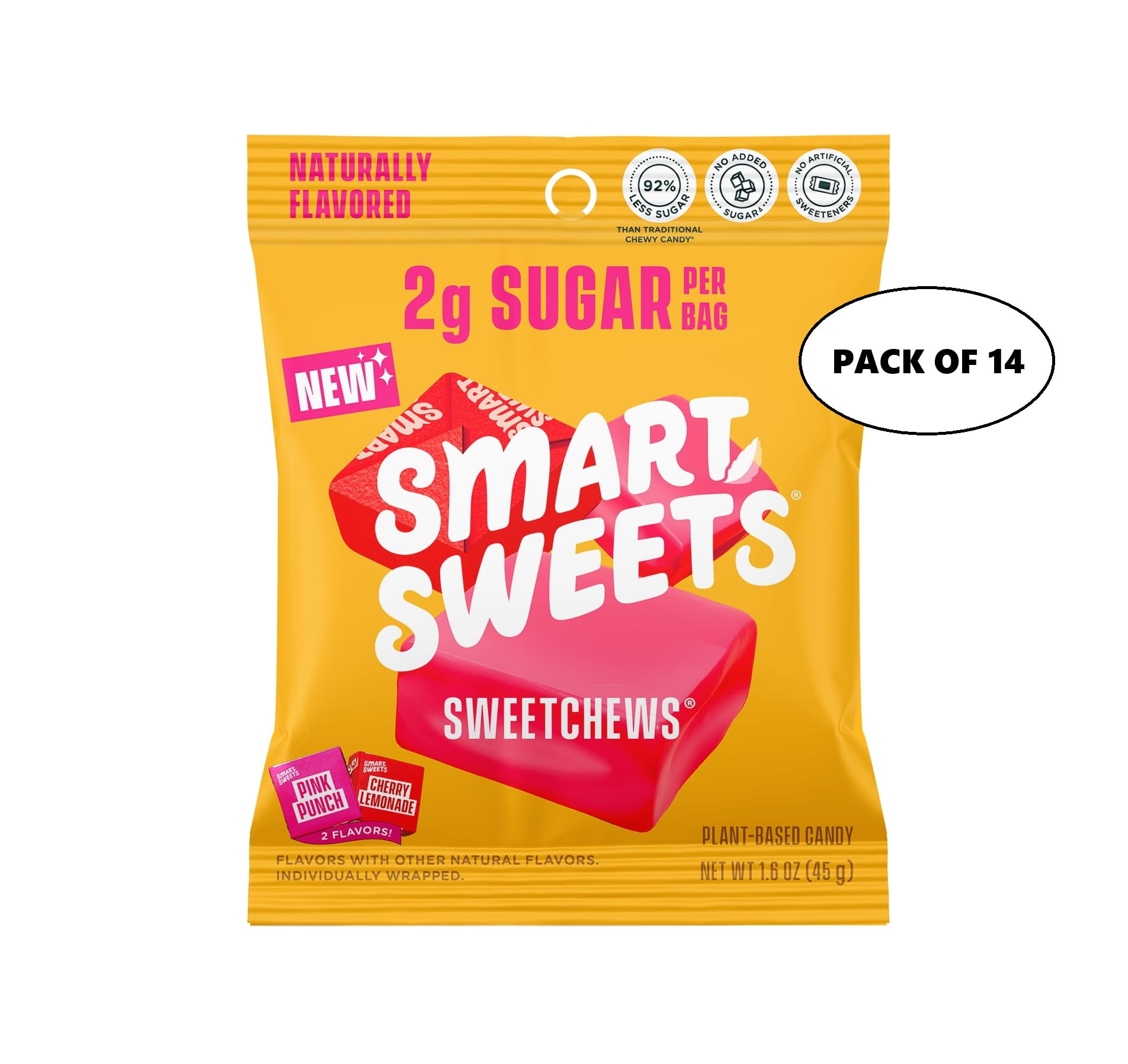 SmartSweets SweetChews, 1.6oz (Pack of 14), Candy With Low Sugar ...