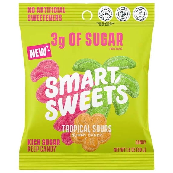 SmartSweets Plant-Based Tropical Sours Gummy Candy 1.8 oz - Walmart.com