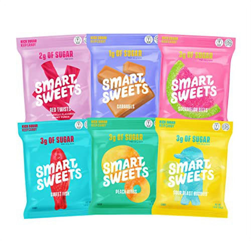 SmartSweets Variety Pack Sampler, Low Sugar Candy, Sweet Fish ...