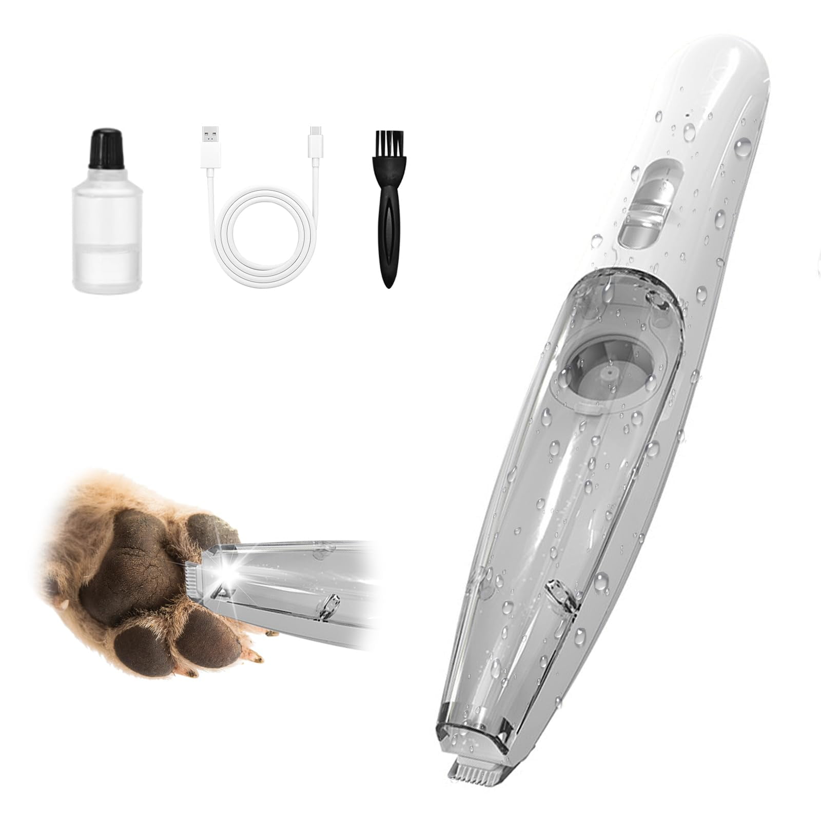 SmartTail Dog Paw Clippers, MSF2 Corldless Paw Trimmer for with Vacuum ...