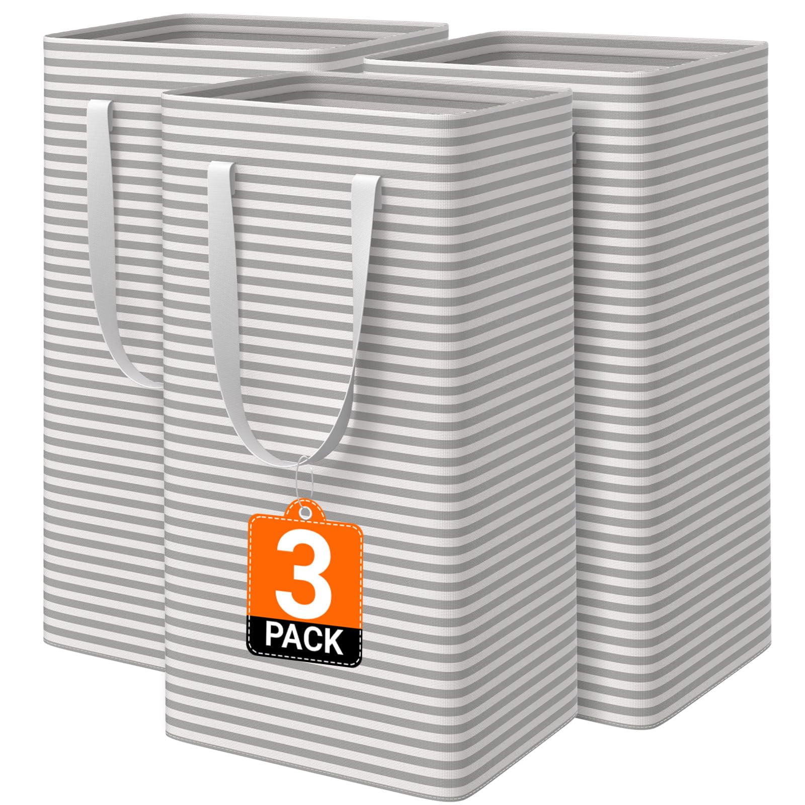 SmartTrends 3 Pack Large Laundry Basket,Waterproof & Freestanding ...