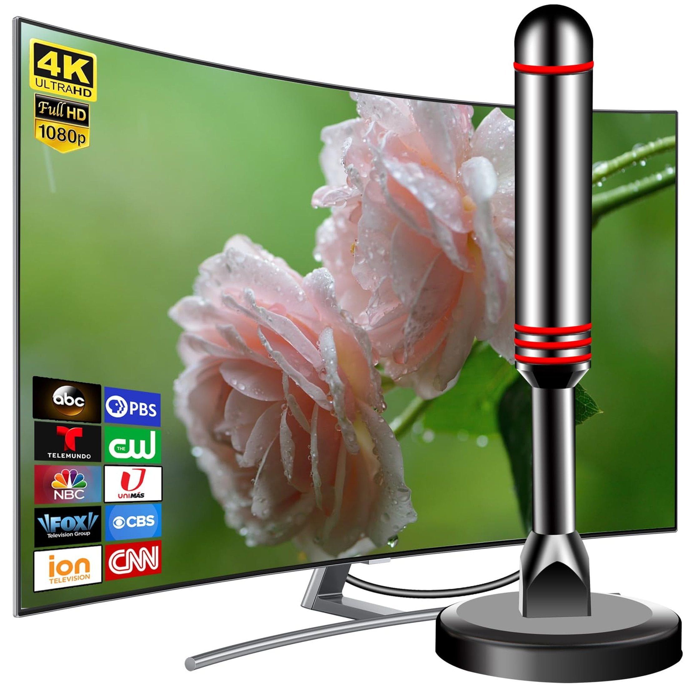 SmartView 360 Indoor Antenna with Strong Magnetic Base for Local ...