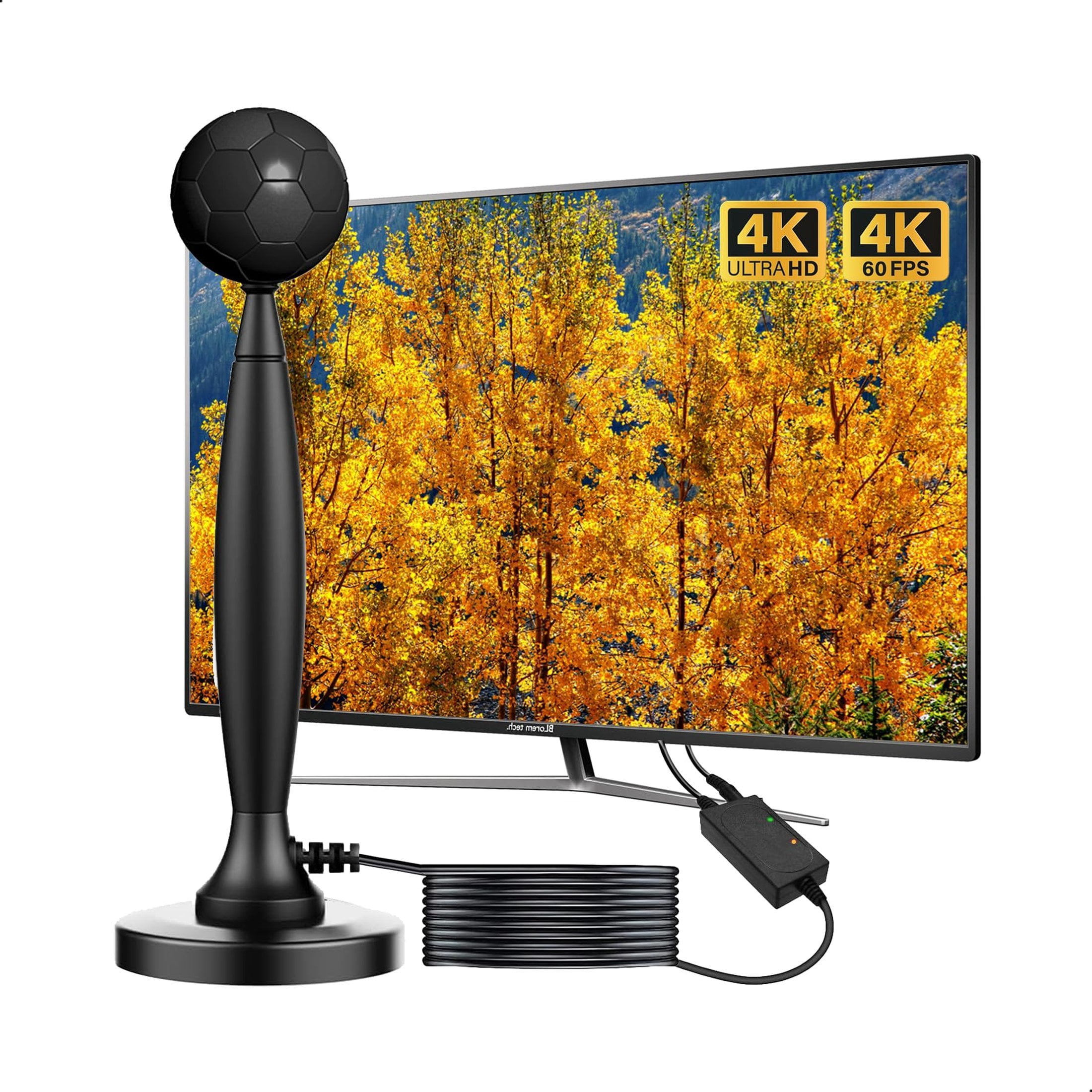 SmartView 360 Indoor HDTV Antenna with Signal Booster and 12 FT Cable ...