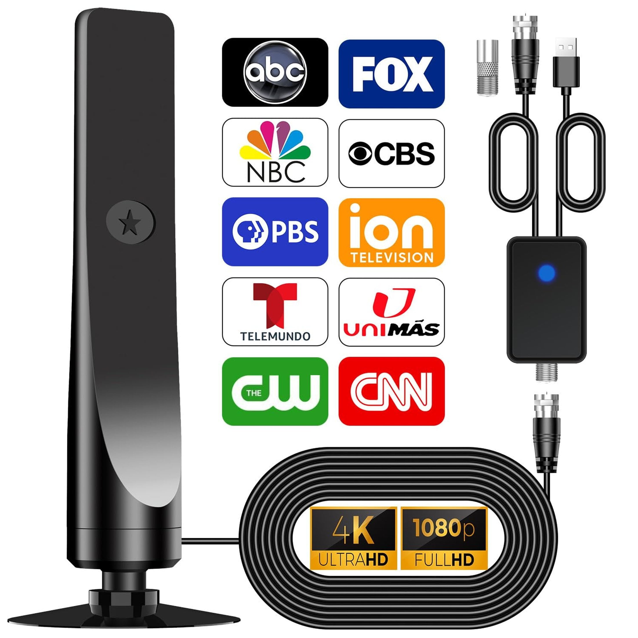 SmartView Indoor Antenna 800+ Miles Range for 4K HD Channels - Walmart.com