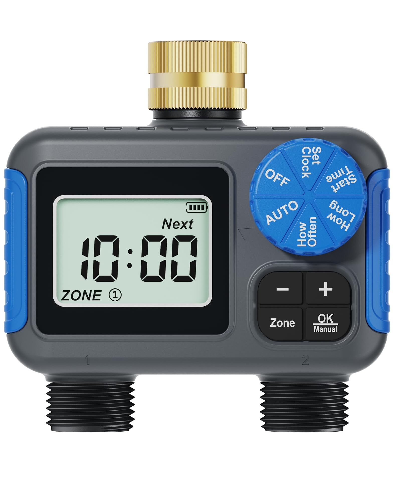 Smartale Sprinkler Timer, 2 Zone Programmable Hose Timers Watering with ...
