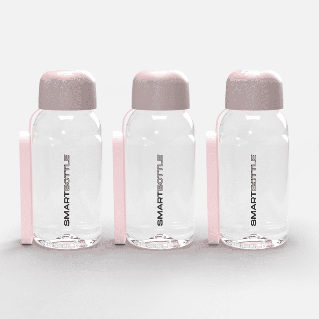 Smartbottle Mini Compact Water Bottle, Light Pink, 250ml / 8oz, 3-Pack ...