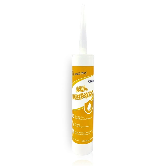 Smartbuy All Purpose Clear 100% Silicone Sealant and Adhesive for ...