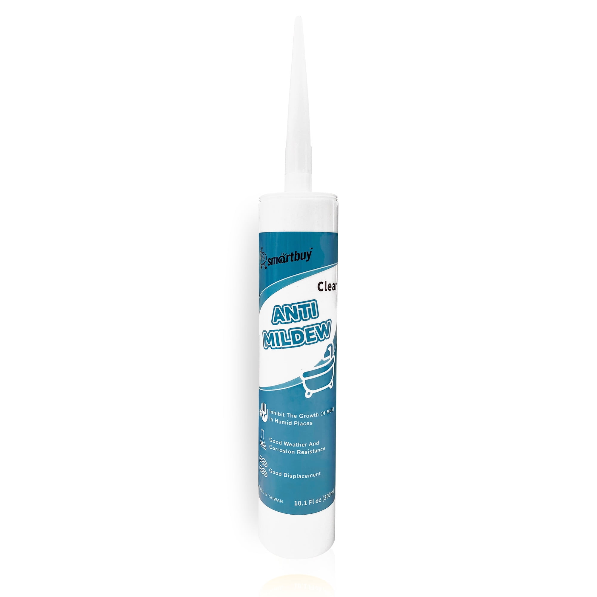 Smartbuy Anti Mildew Clear 100% Silicone Sealant and Adhesive for ...