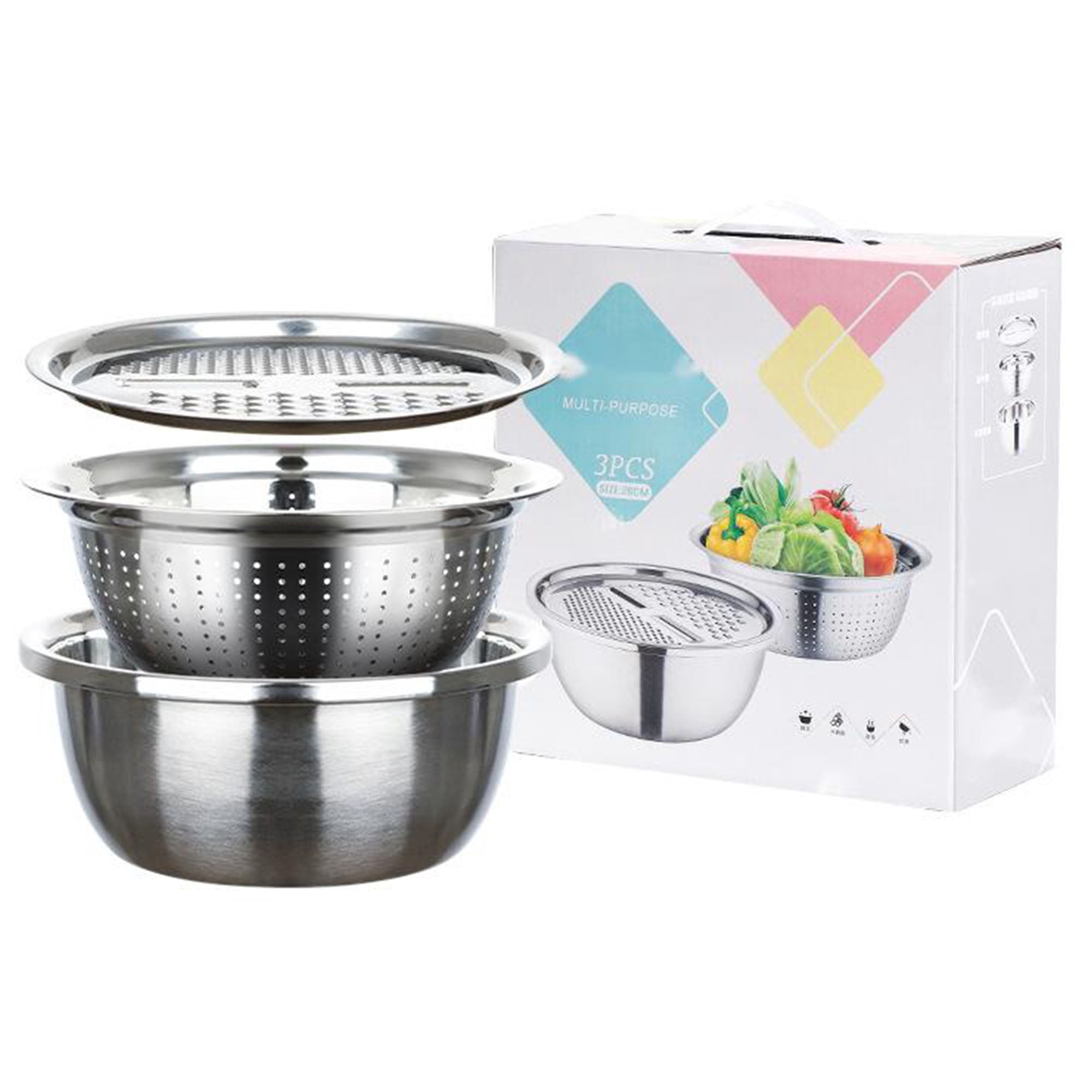 Smartdwel Multifunctional Stainless Steel Basin, 3 In 1 Smartdwel Basin ...