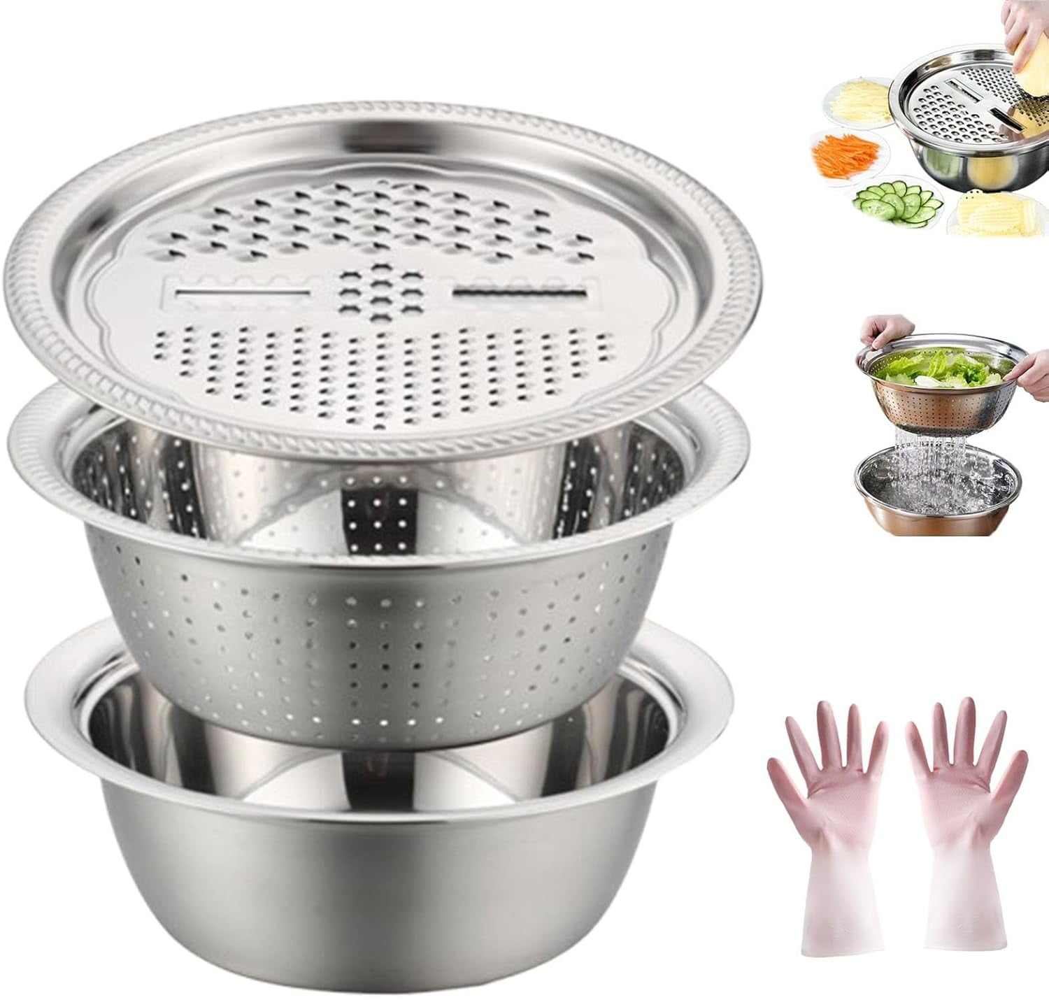 Smartdwel Multifunctional Stainless Steel Basin, Shredding and Draining ...