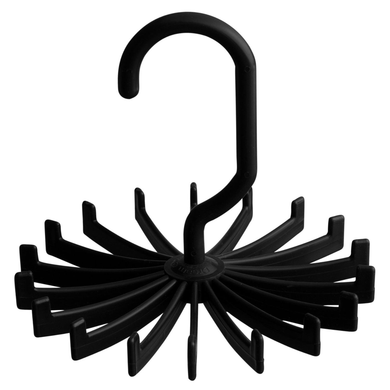 Smartek 360 Degree Rotating Tie Rack Closet Storage Black 2 Pack ...