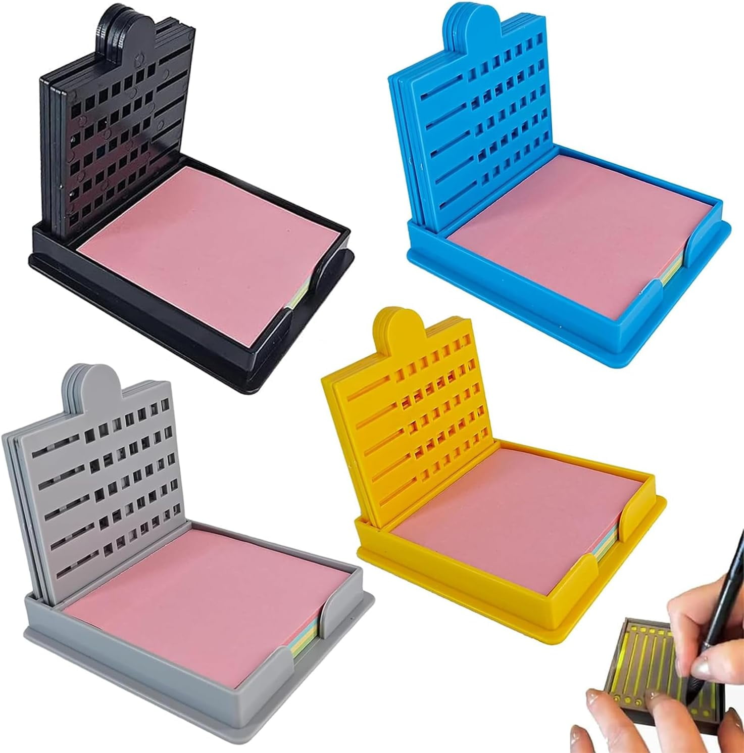 Smarter Sticky Note Kit, Sticky Note Holder Stencil with 5 Versatile ...