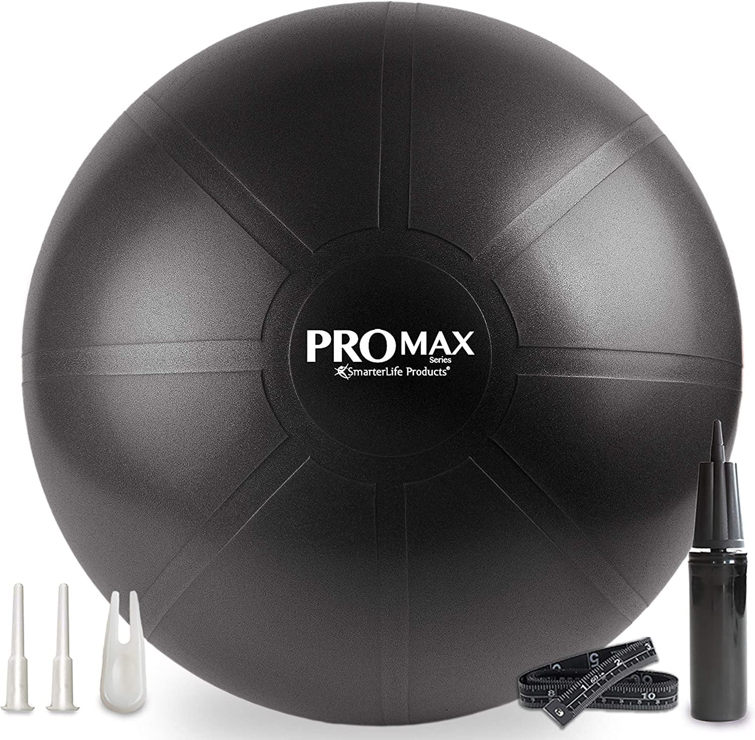 SmarterLife PRO MAX Series Exercise Yoga Ball Workout Equipment Pregnancy Medicine Balls, 65cm ...