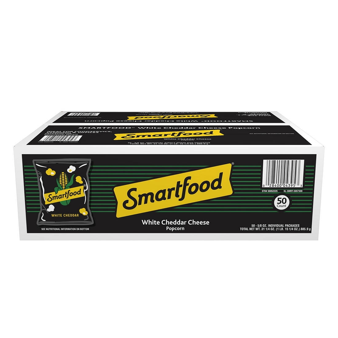 Smartfood Bulk Pack Individual Gluten-Free White Cheddar Cheese Popped ...