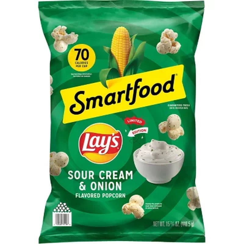 Smartfood Lay'S Sour Cream & Onion Flavored Popcorn, 15.75 Oz ...