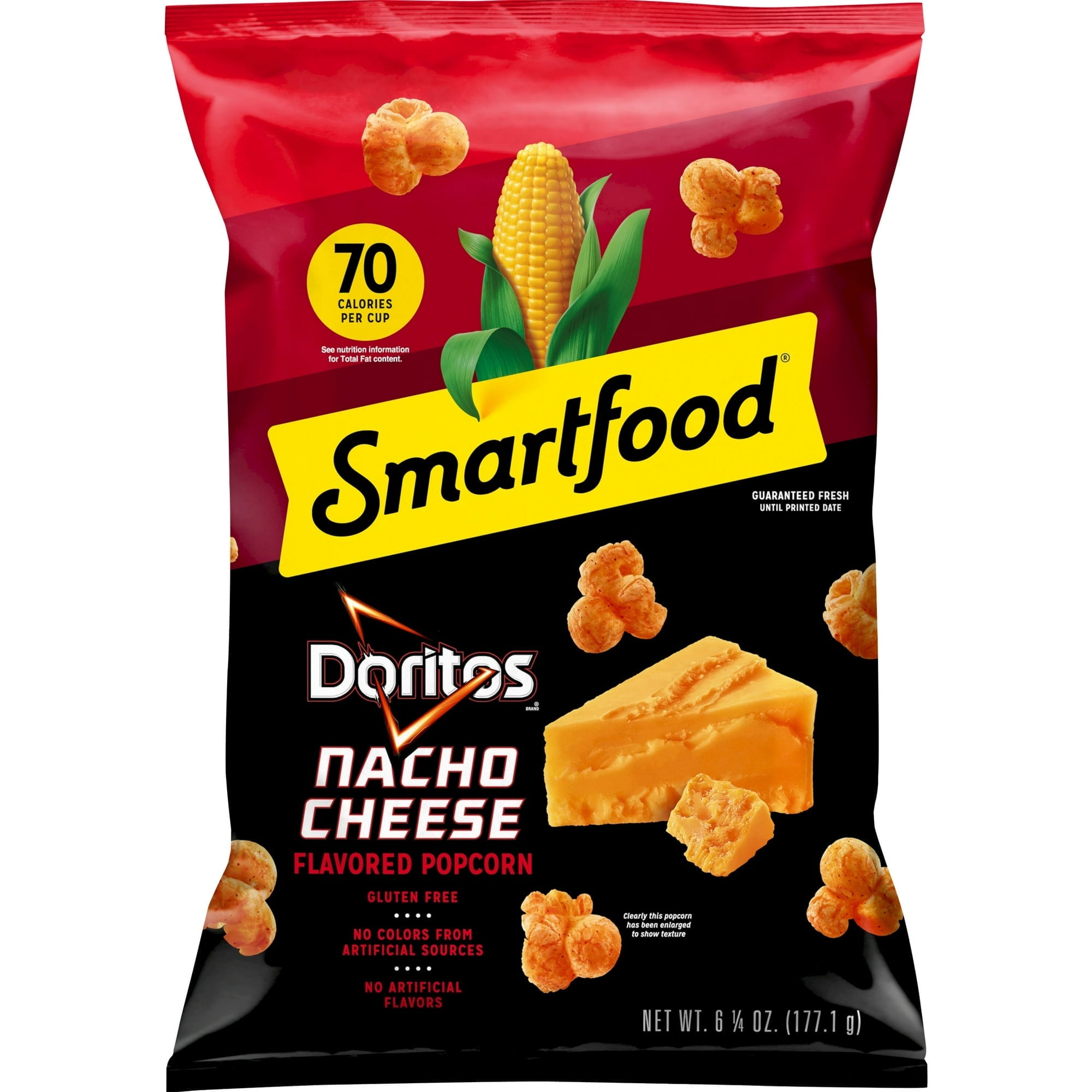 Smartfood Popcorn Doritos Nacho Cheese Flavored 6 1/4 Oz, Bag pack of 1 ...