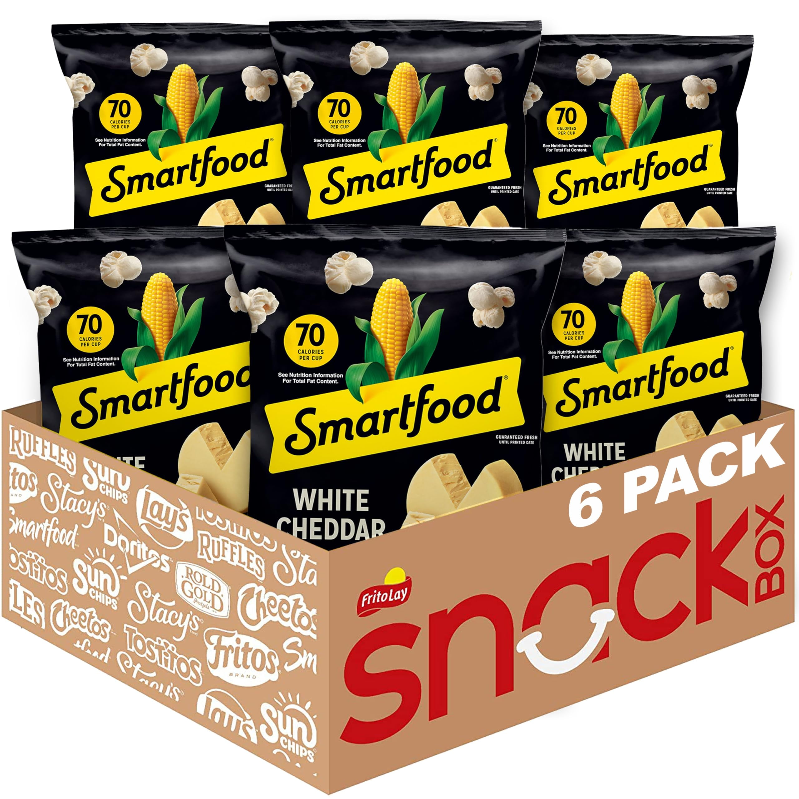 Smartfood Popcorn, White Cheddar, XEF1 1.875 Oz (Pack of 6) - Walmart.com