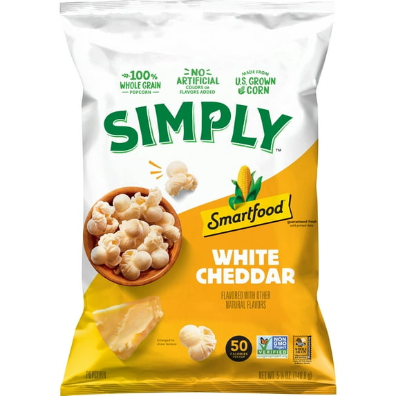 Cheesy Simply Smartfood White Cheddar Popcorn, 5.25 oz - Walmart.com