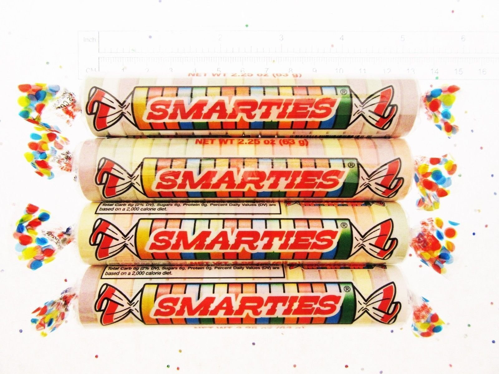 Smarties 4 Huge Rolls Extra Large Candy 2.25 oz ea Smarty - Walmart.com