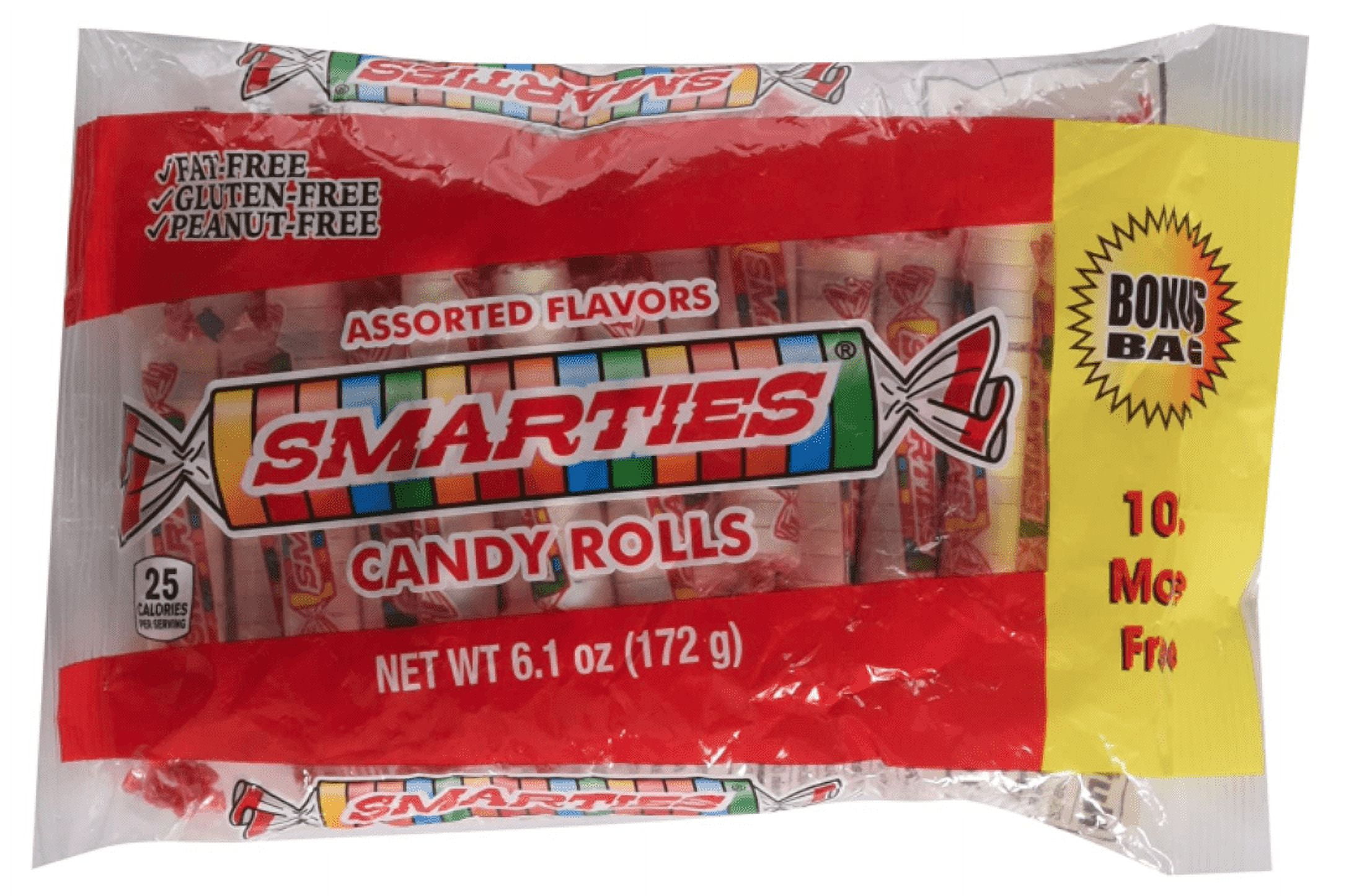 Smarties Candy Rolls 6.1 oz Bag (2 bags 12.2 oz total) bonus bag 10 ...